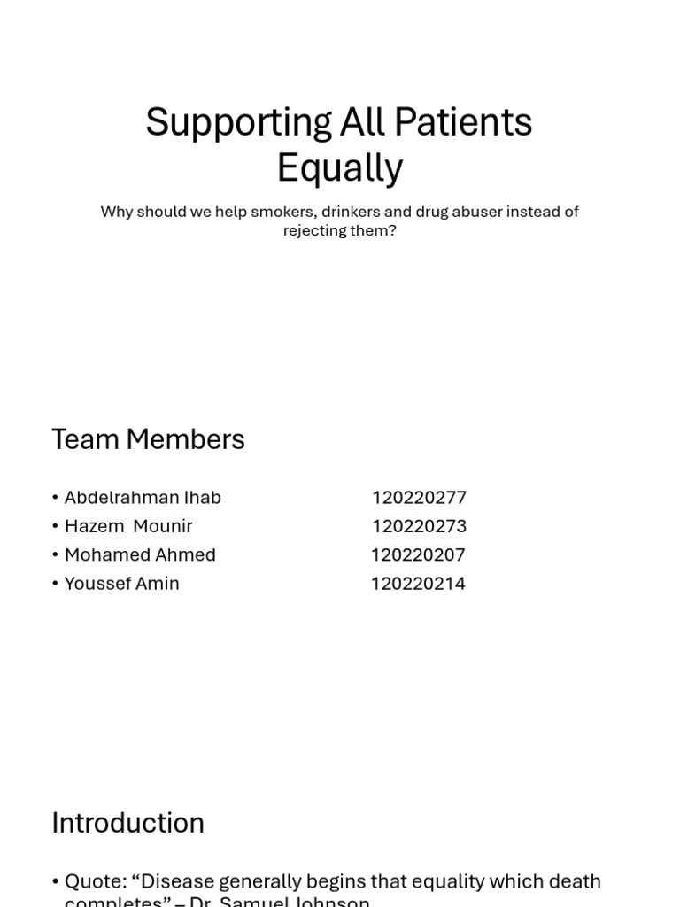 Equal Treatment for All Patients | PDF