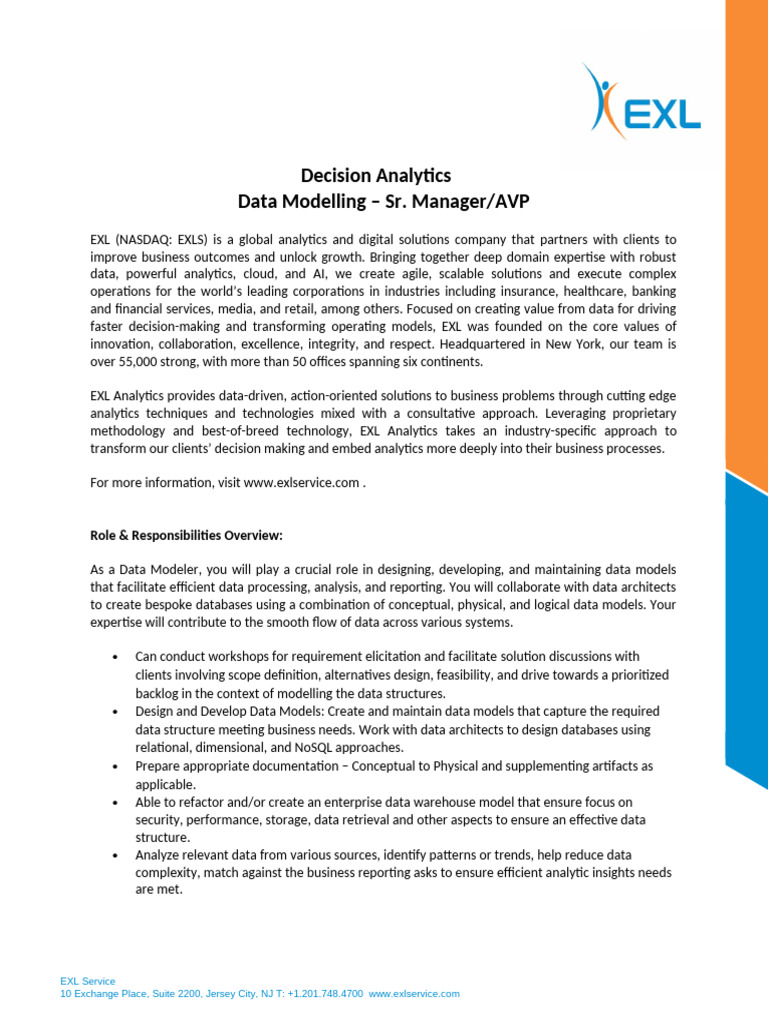 India - JD D&a DataModeler | PDF | Data Model | Databases