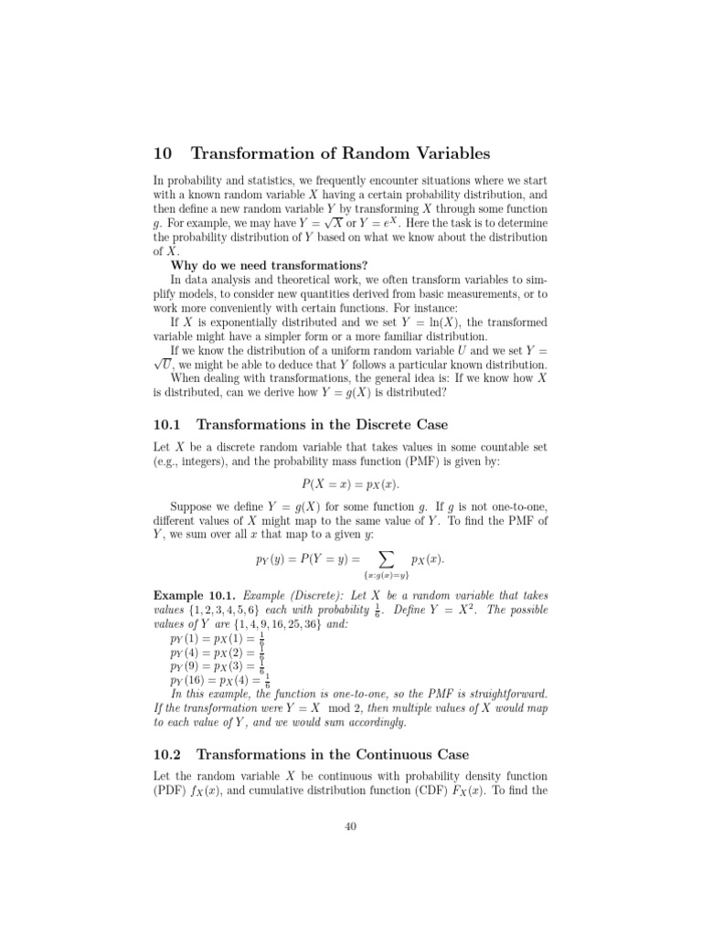 (TG) TransformedRV Distributions | PDF | Probability Distribution ...