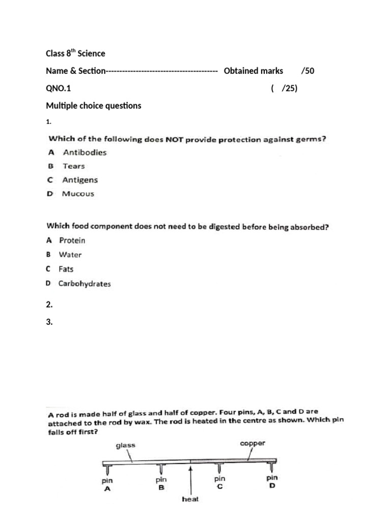 Sample Paper Science Final | PDF
