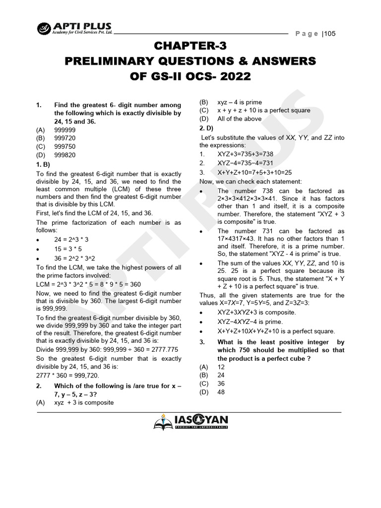 PRELIMS-PYQ-2022-Solved-Paper-II-CSAT | PDF | Integer | Multiplication