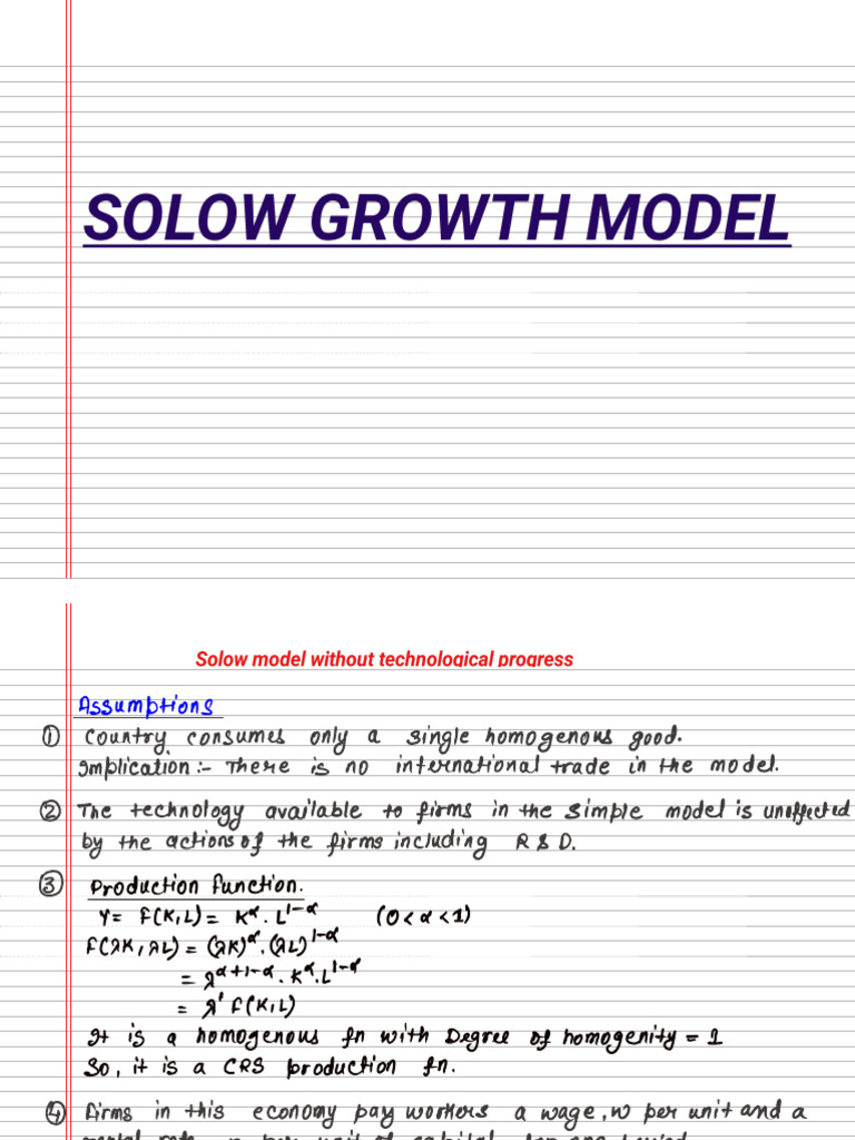 Solow Growth Model | PDF