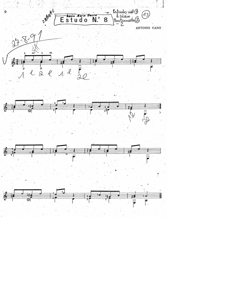 Estudo N 8 para Violc3a3o Mario Cano | PDF