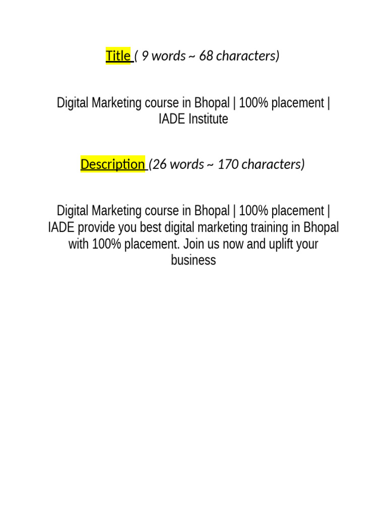 Title and Description | PDF