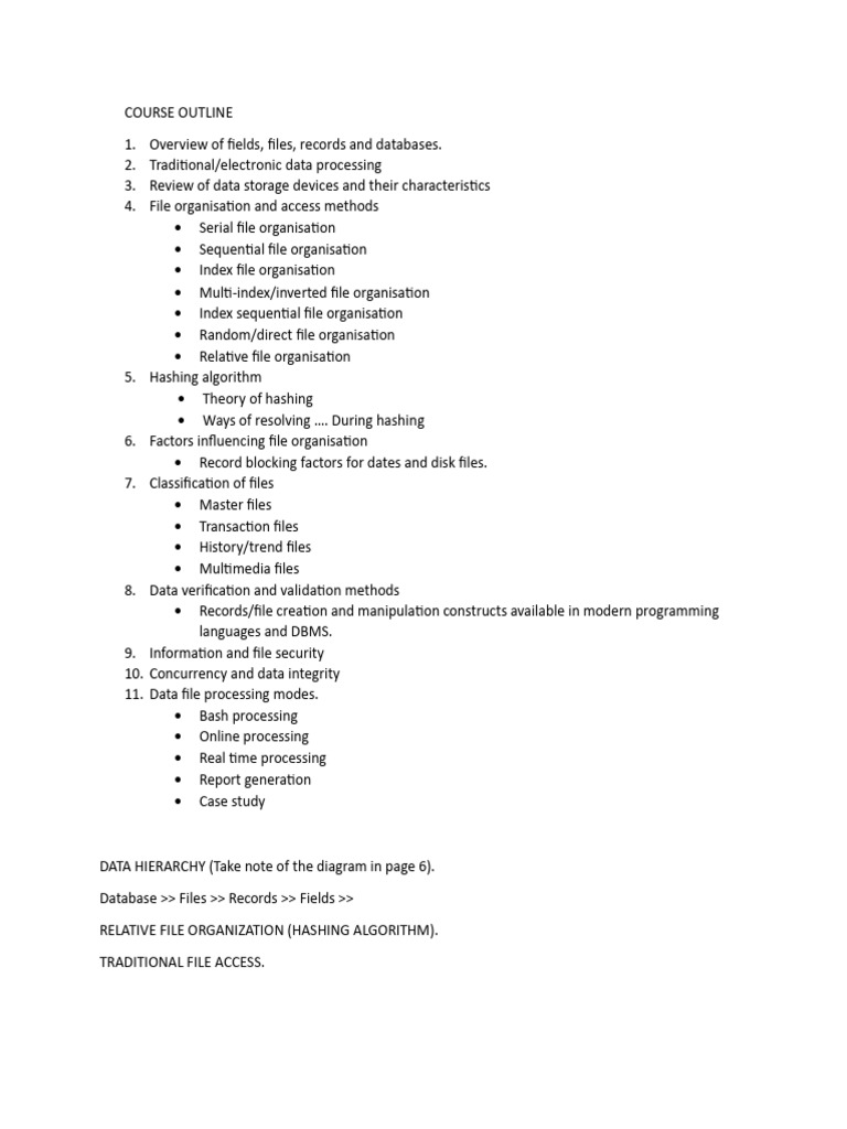 CIT 304 Course Outline Overview | PDF
