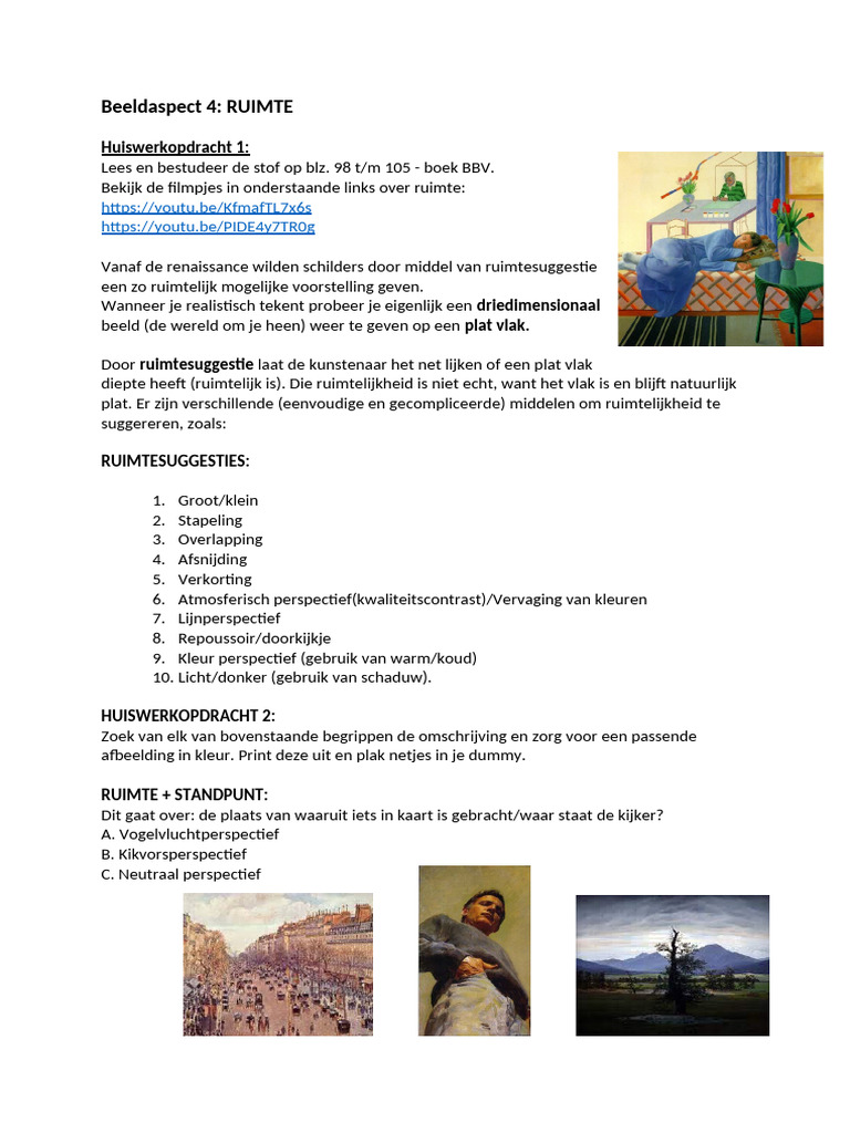 Beeldaspect 4 Ruimte | PDF