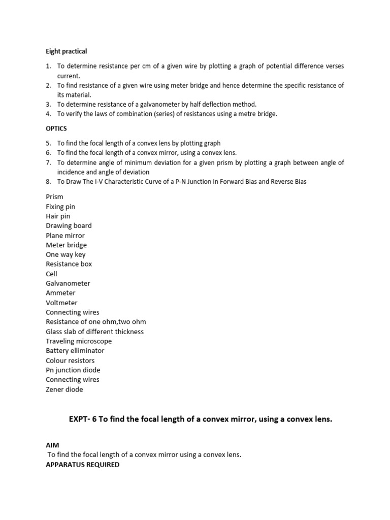 Eight Practical Pdf Optics Mirror