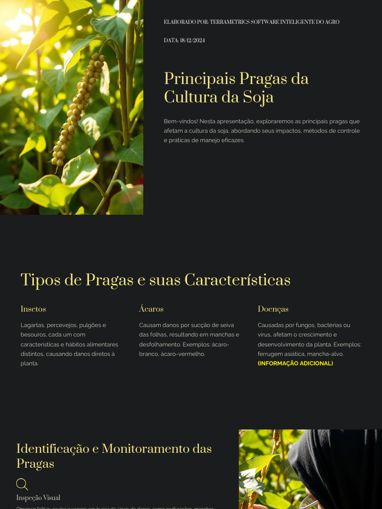 TERRAMETRICS Principais Pragas Da Cultura Da Soja | PDF | Peste (organismo) | Agricultura