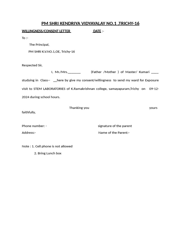 Willingness Letter | PDF