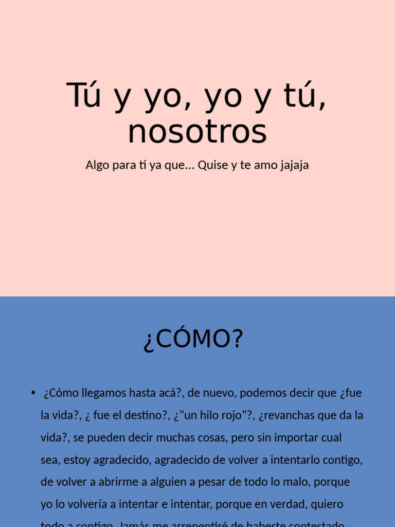 Tú y Yo | PDF