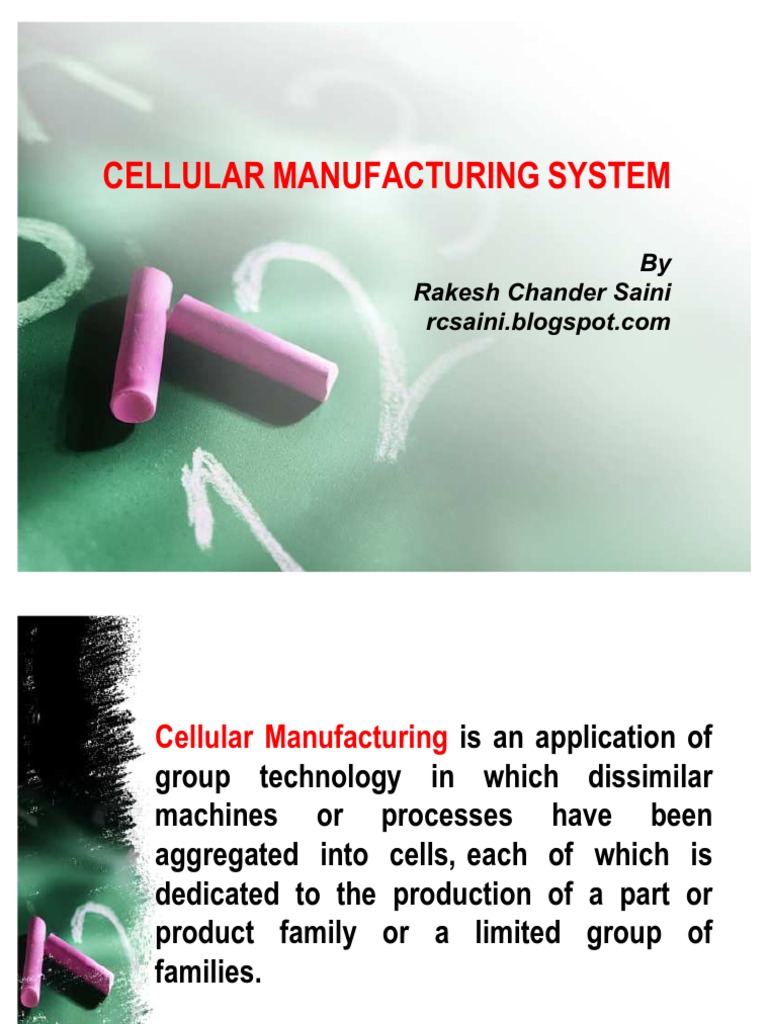 Cellular Manufacturing System | PDF | Scheduling (Production Processes ...