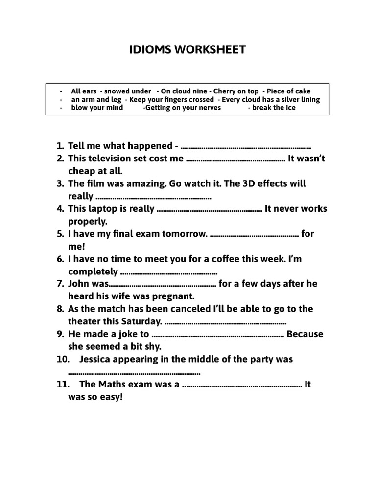 IDIOMS B2 | PDF