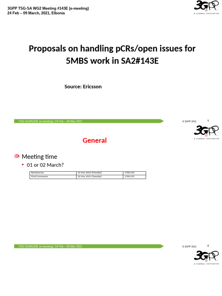 3GPP TSG-SA WG2 Meeting #143E Summary | PDF | Telecommunications ...