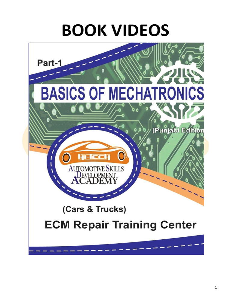 BASIC OF MECHATRONICS .BOOK VIDEOS | PDF BASIC OF MECHATRONICS .BOOK VIDEOS | PDF