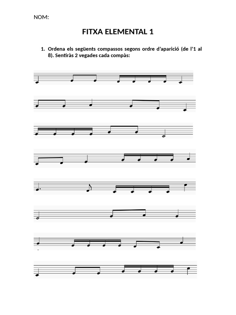 Fitxa Elemental 1 | PDF
