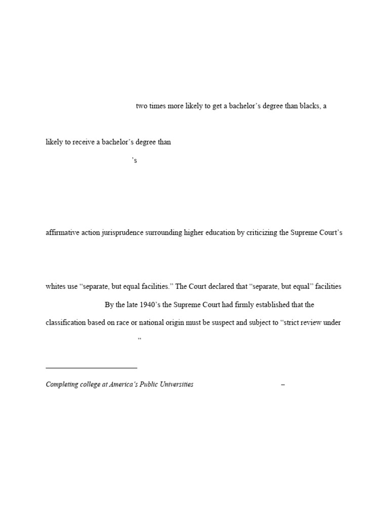 Supreme Court's Affirmative Action Missteps | PDF | Equal Protection ...