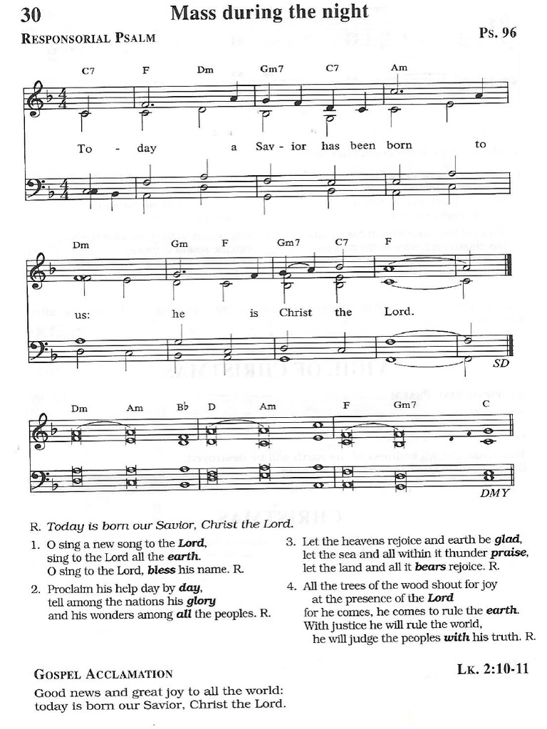 Psalm and Gospel Verse Words | PDF