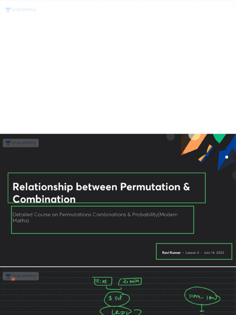Relationship Between Permutation Combination With Anno | PDF