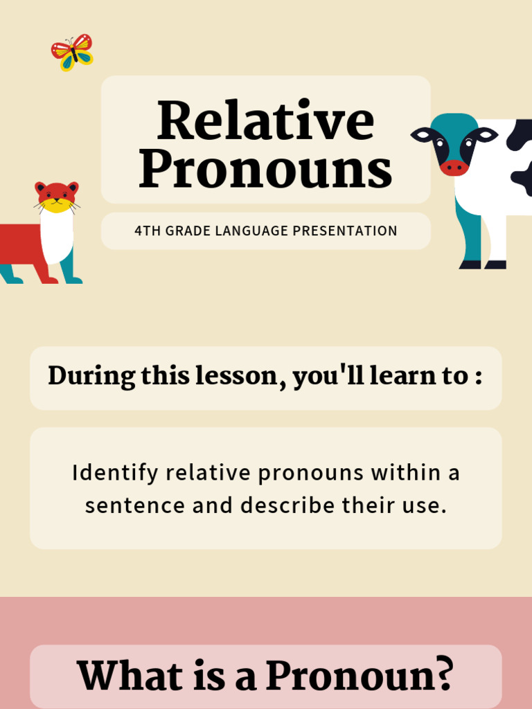 4th Grade Relative Pronouns Guide | PDF