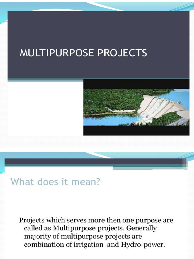 Multipurpose projects | PDF | Earth Sciences | Water