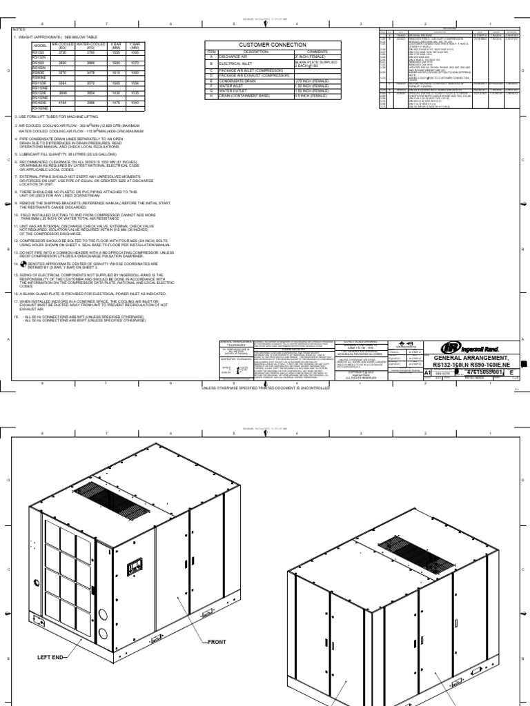 RS132-160 Compressor General Arrangement | PDF | Valve | Pipe (Fluid ...