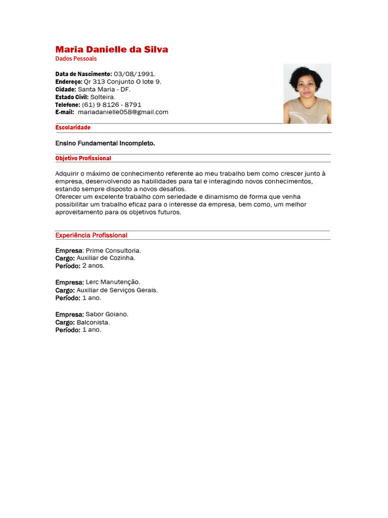 Maria Danielle Da Silva | PDF