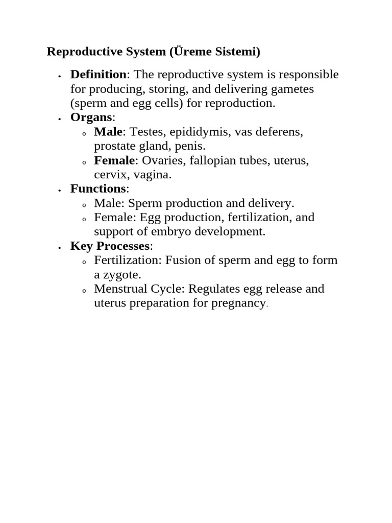 Reproductive System | PDF