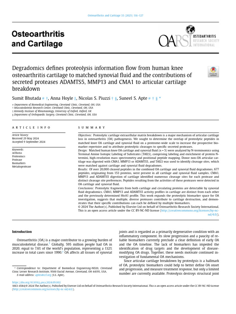 Degradomics Defines Proteolysis Information Flow From Human KN 2025 ...