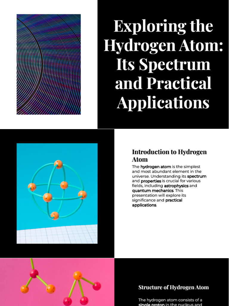 Hydrogen Atom: Spectrum & Uses | PDF | Hydrogen | Atoms