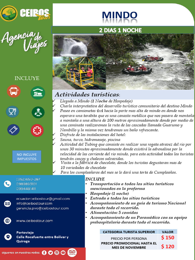 Turismo de Aventura en Mindo | PDF | Turismo