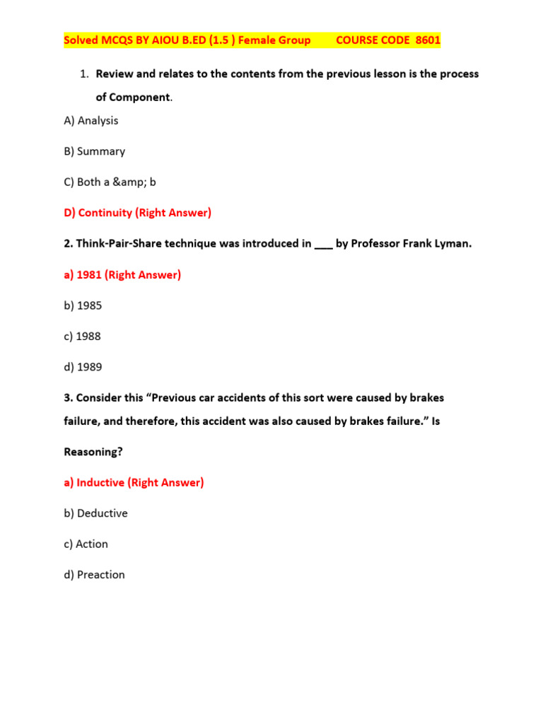 8601 Quiz Combine Pdf Motivational Motivation