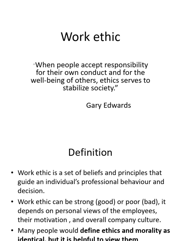 Work ethic_081029 | PDF | Morality