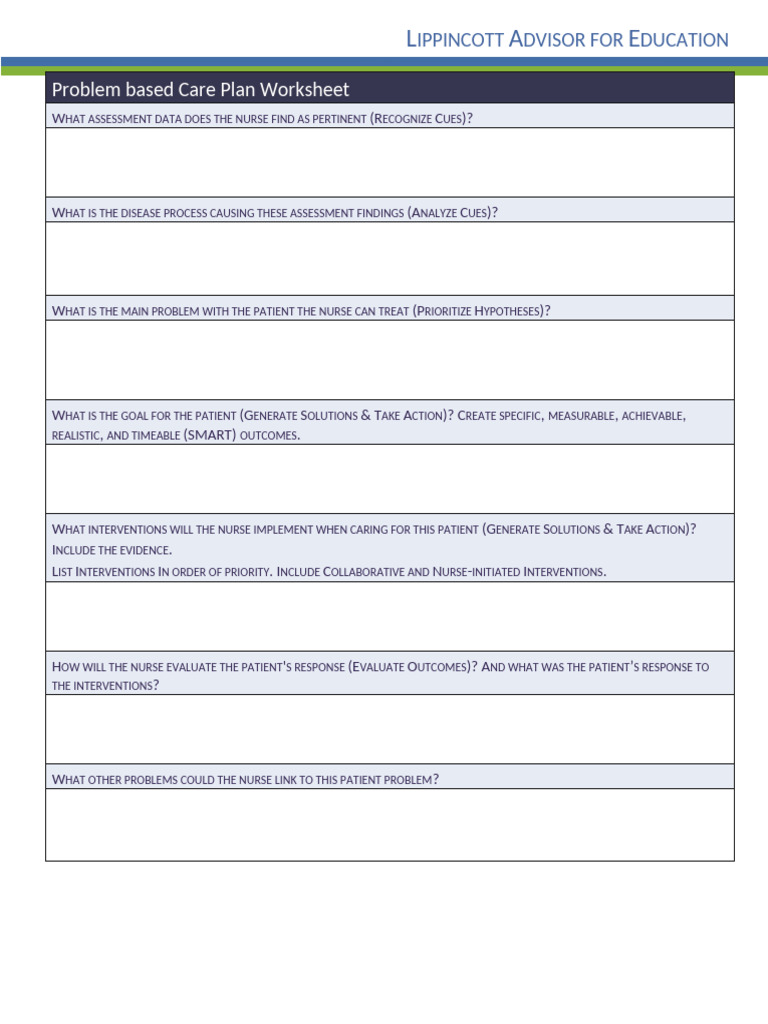 Priority Based Care Plan_3 | PDF