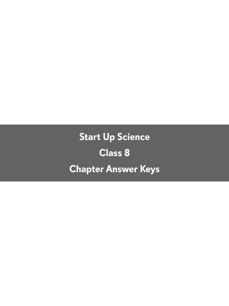 Start Up Science 8 Answerkey | PDF | Plastic | Metals