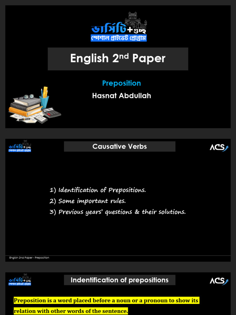 Preposition. | PDF | English Language | Semantics