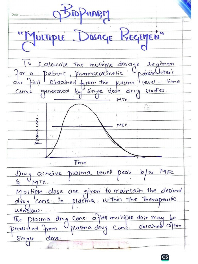 Multiple Dosage Regimen | PDF