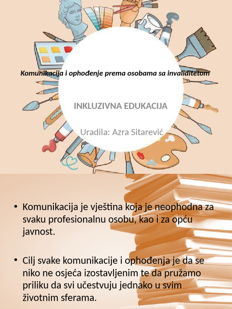 Komunikacija I Ophođenje Prema Osobama Sa Invaliditetom | PDF