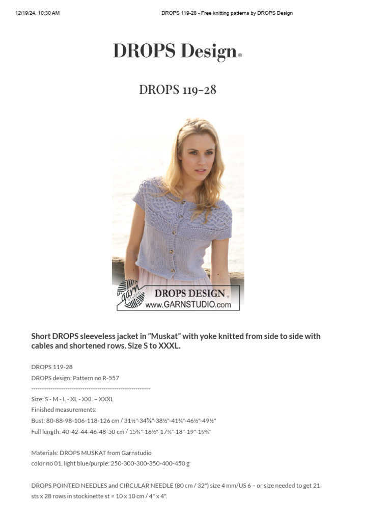 DROPS 119-28 - Free Knitting Patterns by DROPS Design | PDF | Knitting ...