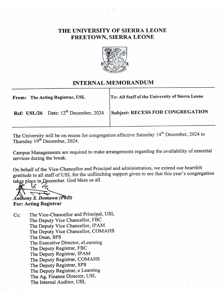 Christmas Recess | PDF