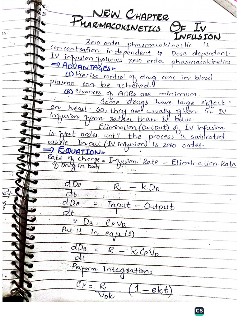pharmacokinetics of IV infusion | PDF