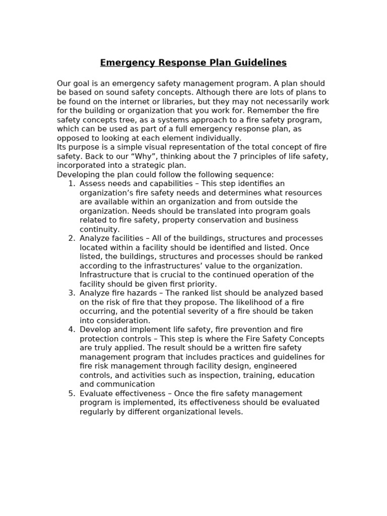 Emergency Plan Guidelines (For Project) | PDF | Emergency | First Aid