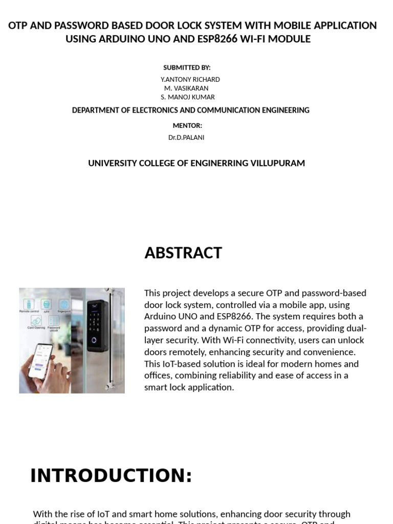 door lock system | PDF | Cyberspace | Computer Engineering