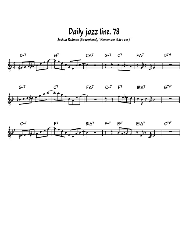 Daily jazz line. 78 | PDF | Jazz