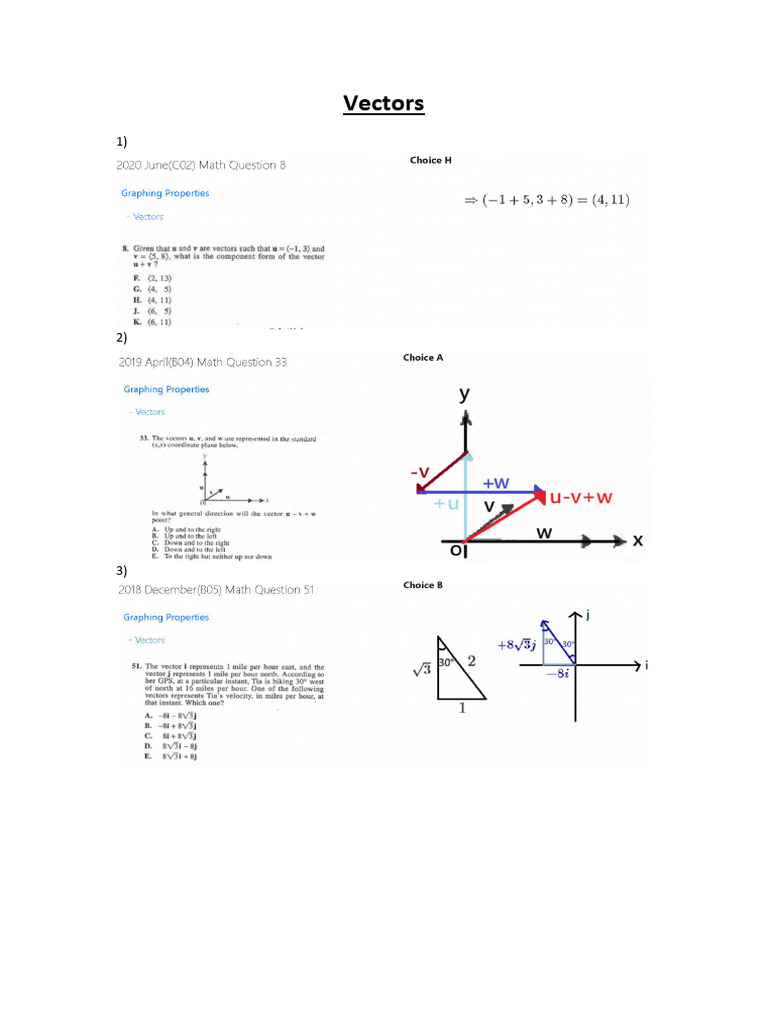 6 Real Vectors Problems | PDF