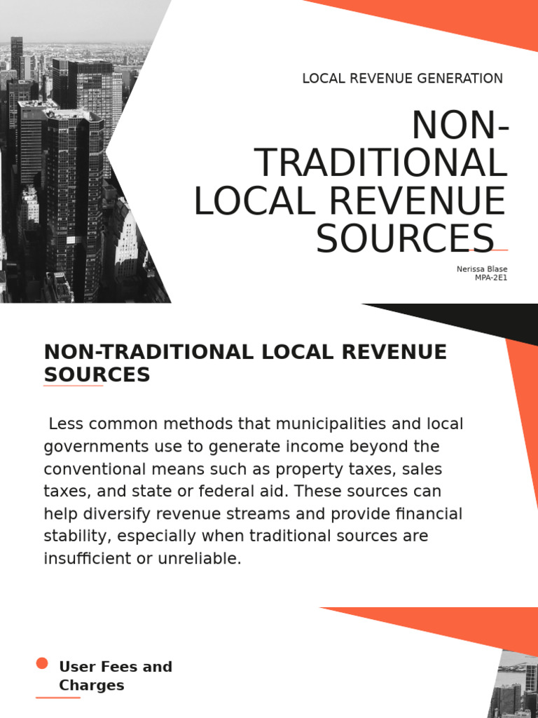 Non-Traditional Local Revenue Sources | PDF | Taxes | Fee