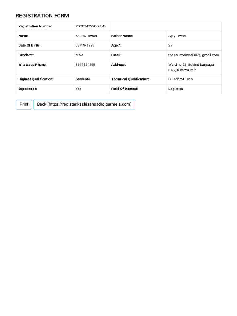 Registration Mela | PDF