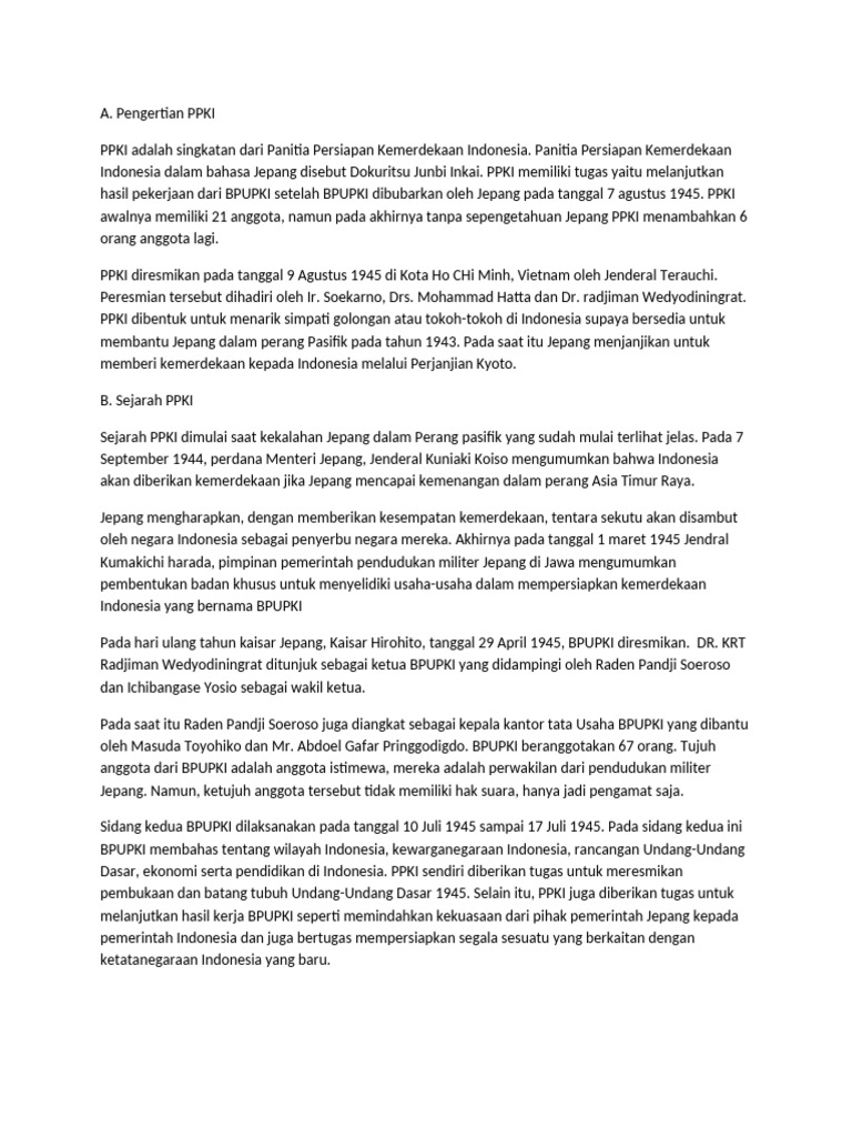 SEJARAH PPKI | PDF