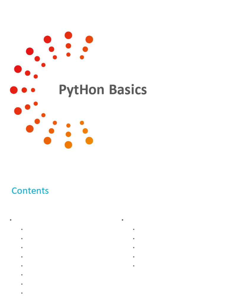 Python Basics | PDF | Python (Programming Language) | Reserved Word Python Basics | PDF | Python (Programming Language) | Reserved Word
