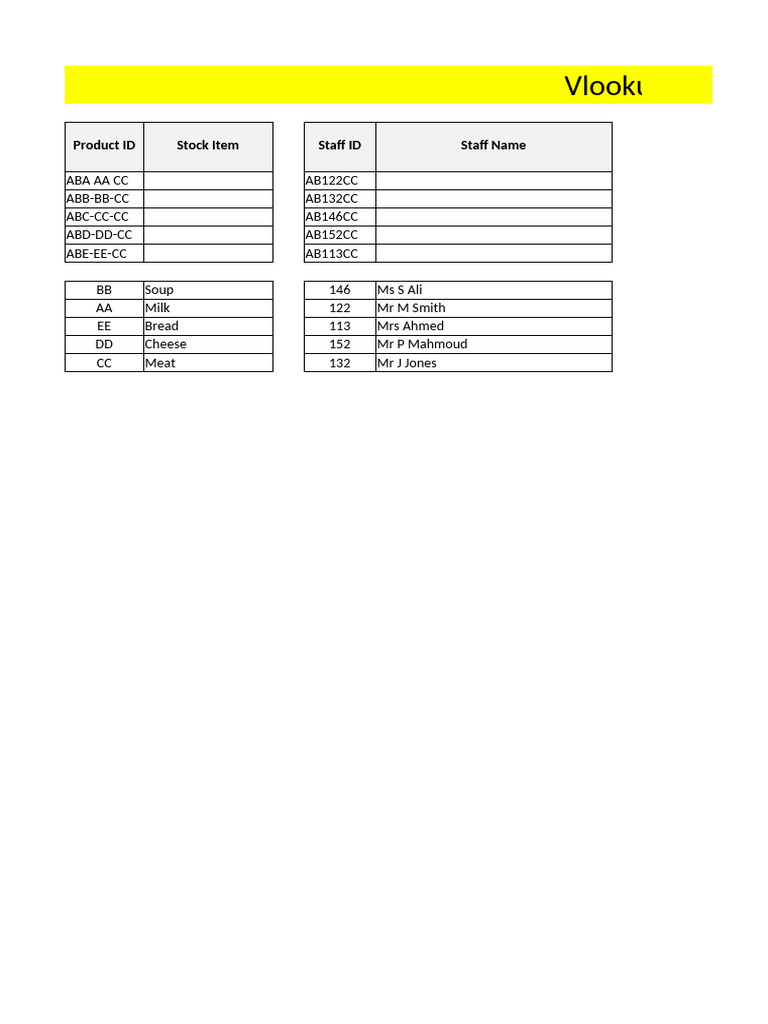 Vlookup Guide for Product and Book Data | PDF