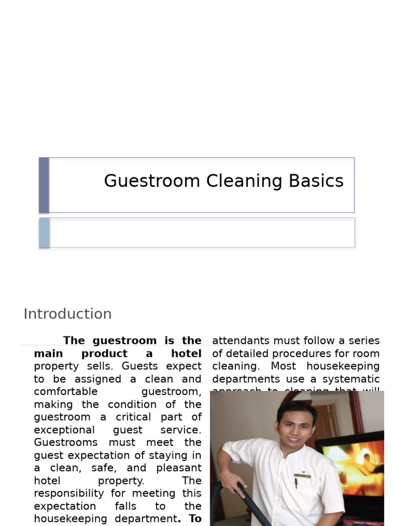 Guestroom Cleaning Basics 2 | PDF | Housekeeping
